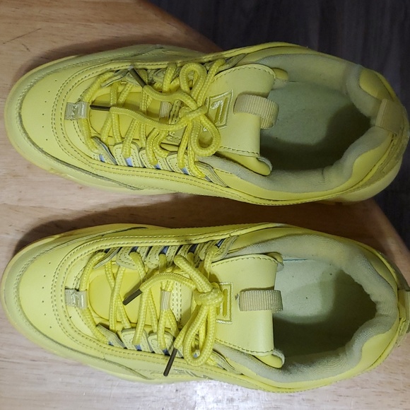 Fila | Shoes | Lemon Yellow Fila Disruptor 2 Chunky Sneakers | Poshmark